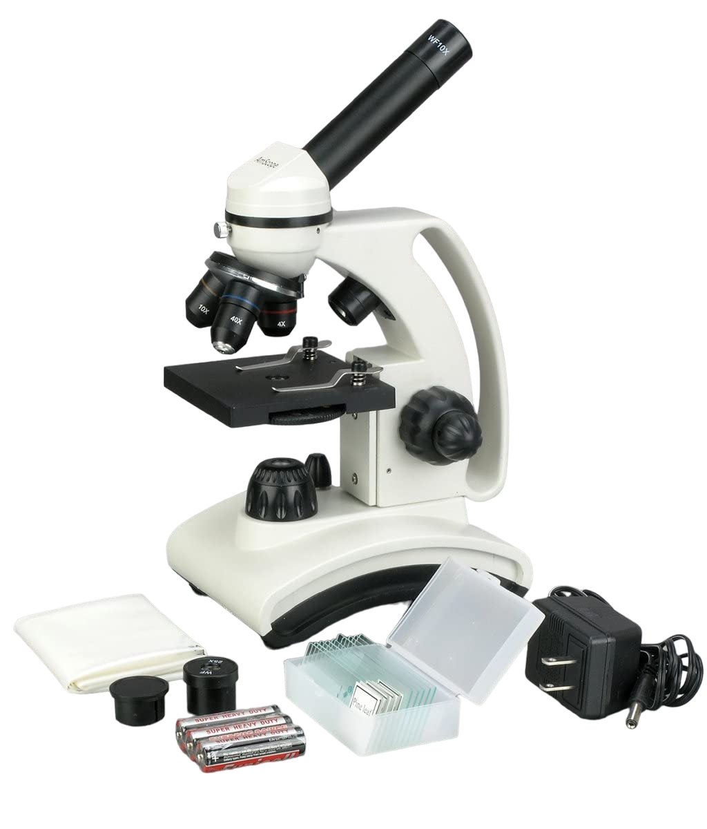 Amscope M160C-2L-PB10: guia do microscópio monocular